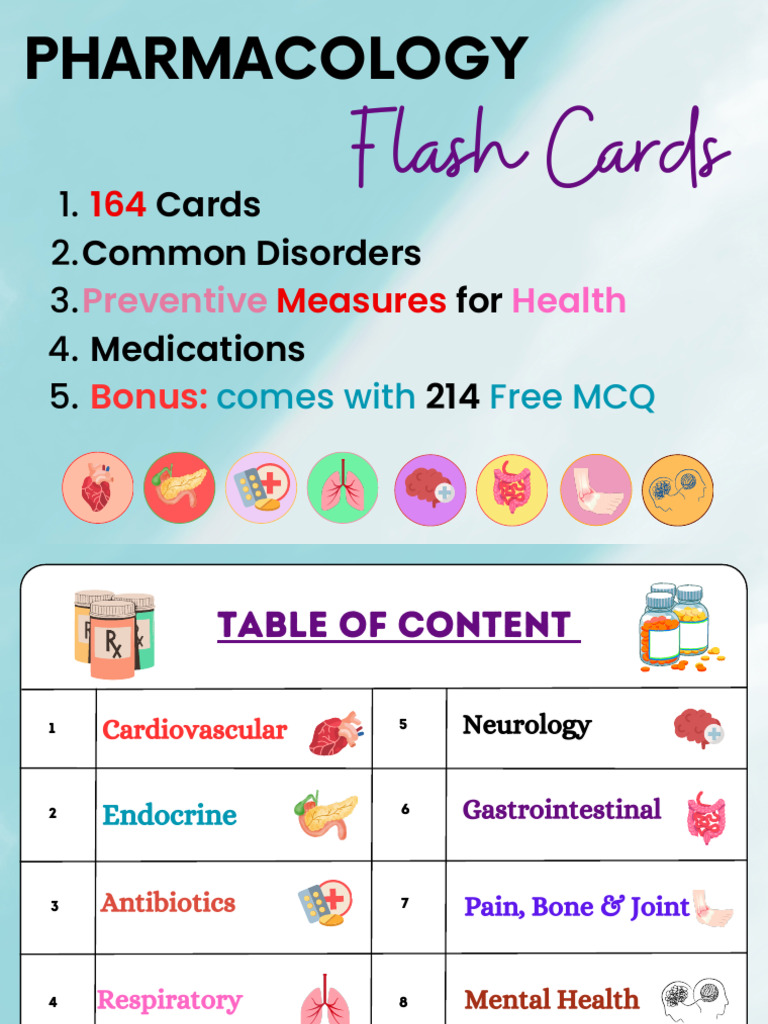 Pharmacology Flash Cards. (PDF) (2) | Download Free PDF | Thrombosis ...