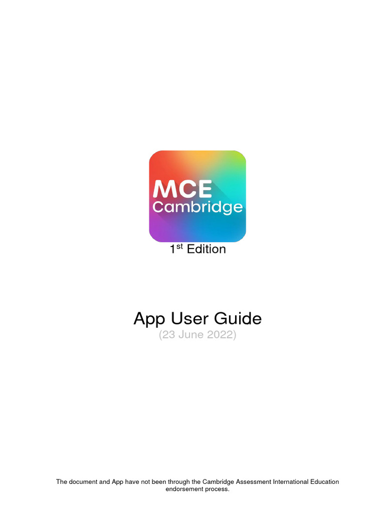 Mce Cambridge Guide - Ebook Features | PDF | Online And Offline | Ios