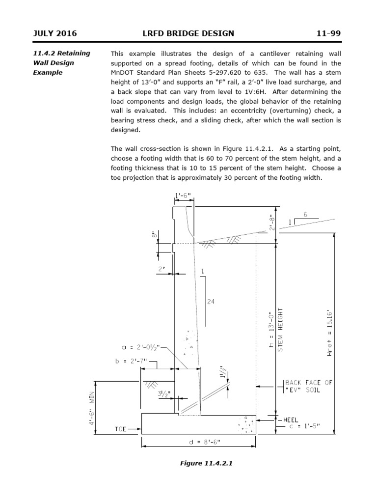 Retaining Wall Design | PDF | Triangle | Civil Engineering