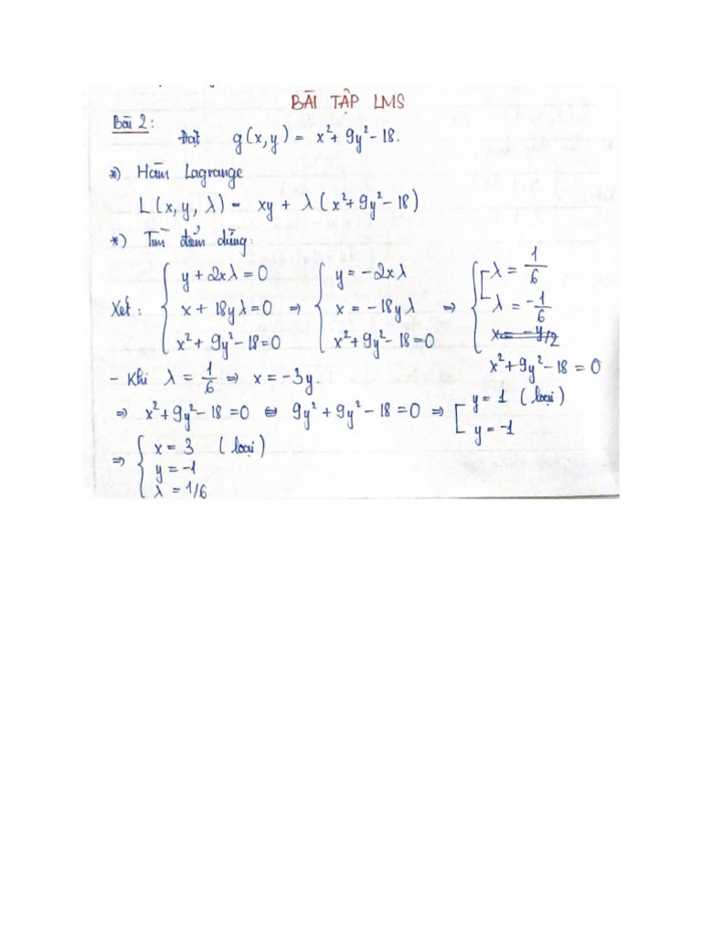 Bài tập LMS K49 | PDF