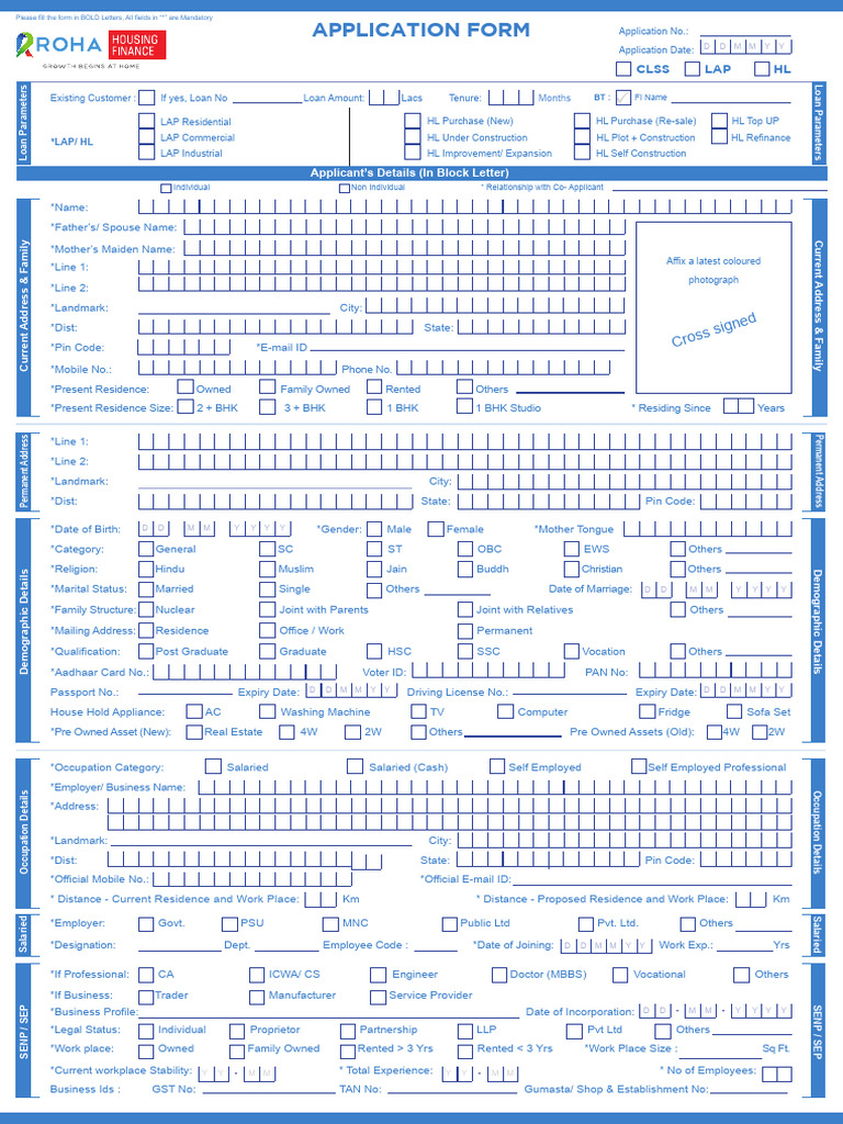 Home Loan Application Form | PDF
