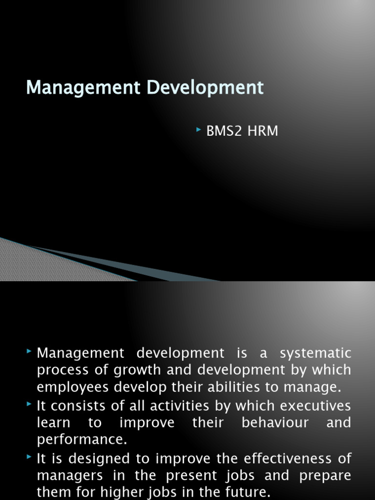 Management Development | PDF | Behavioural Sciences | Business