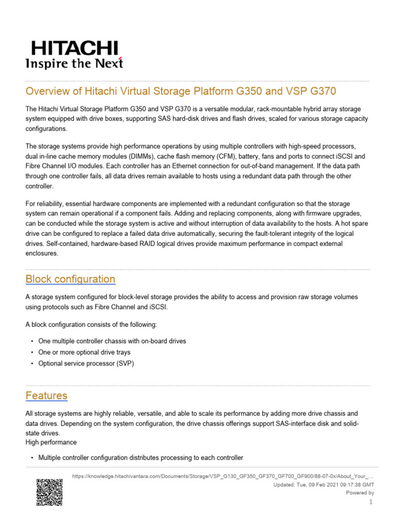 Overview of Hitachi Virtual Storage Platform G350 and VSP G370 | PDF ...