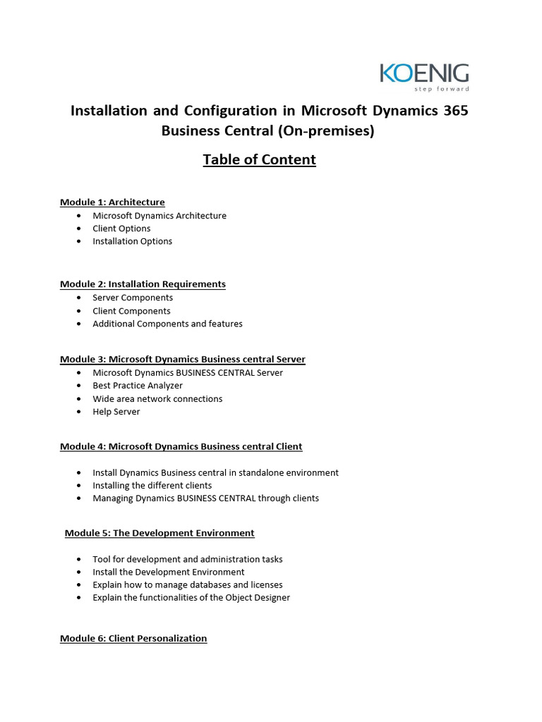 Installation and Configuration in Microsoft Dynamics 365 Business ...