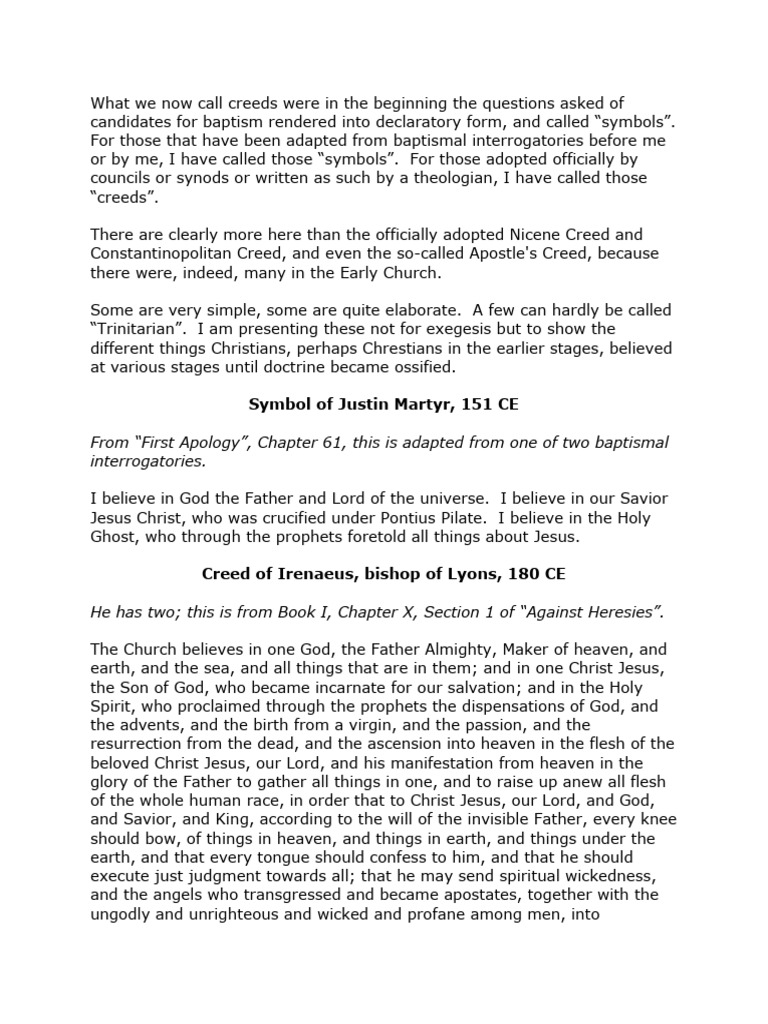 Creeds of The Christian Church | PDF | God The Father | Jesus