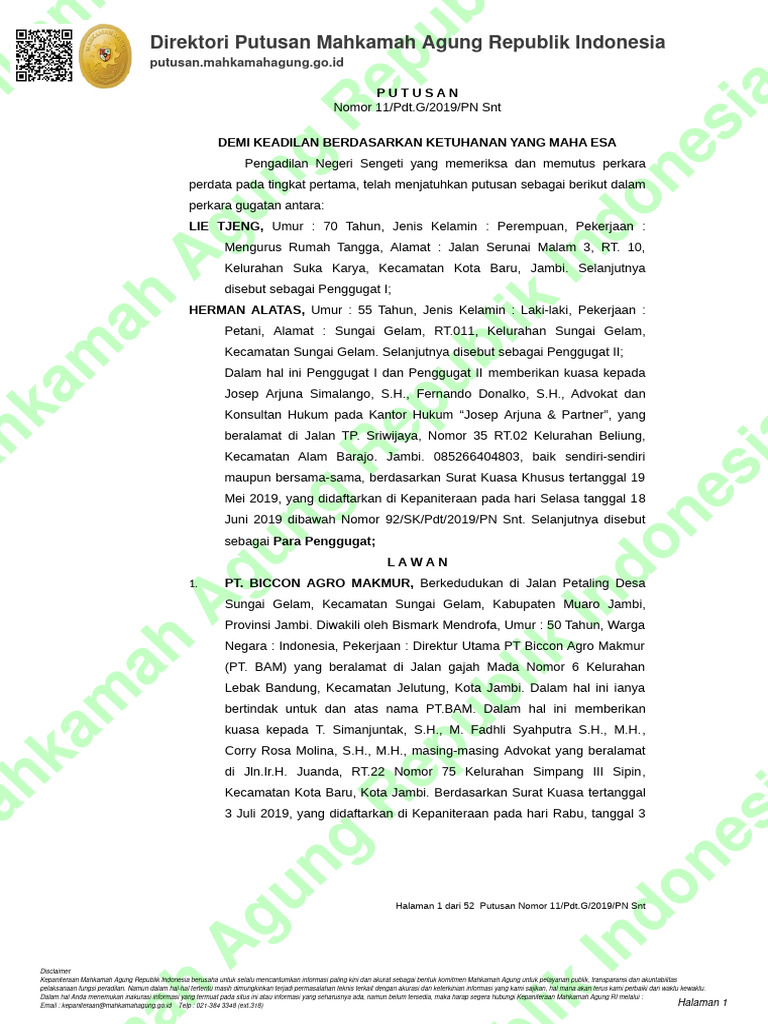 Putusan 11 PDT.G 2019 PN SNT 20240619135037 | PDF