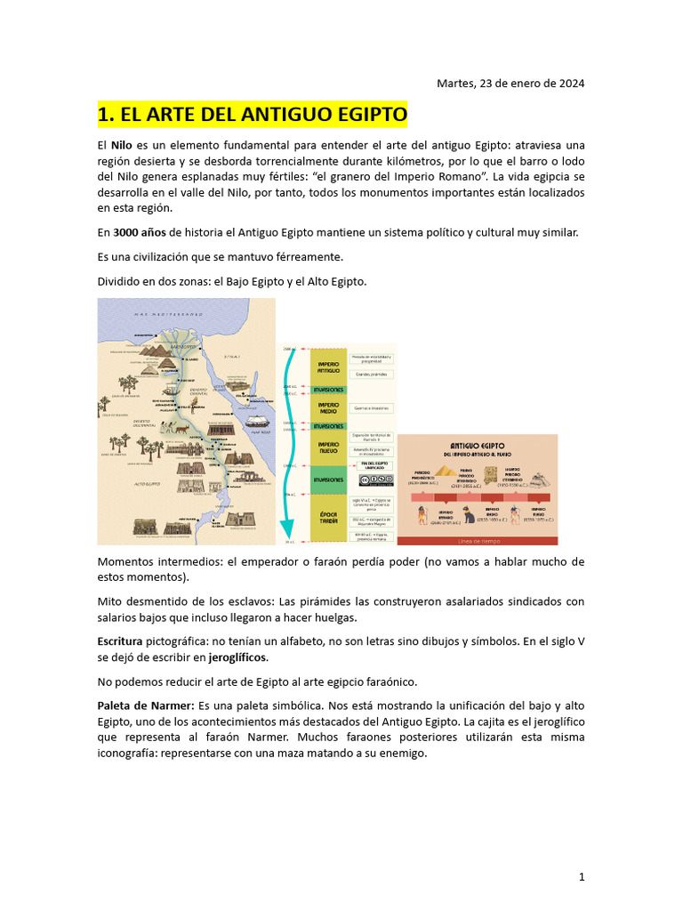 Apuntes Historia Del Arte I | PDF | Tutankamón | Antiguo Egipto
