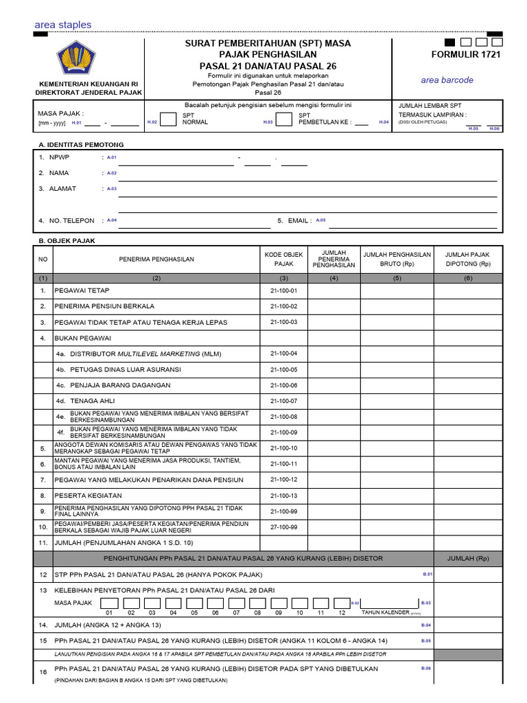 Spt-Pph-Pasal-21-Bukti-Potong (1) (1) - 2 | PDF