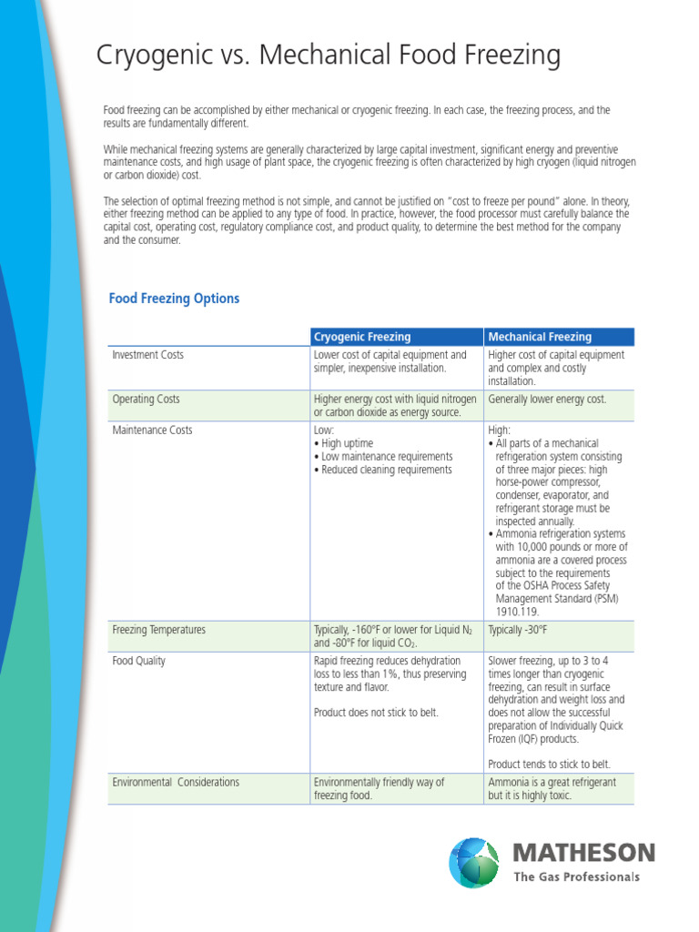 Cryo-vs-Mech-Food-Freeze | PDF | Freezing | Cryogenics