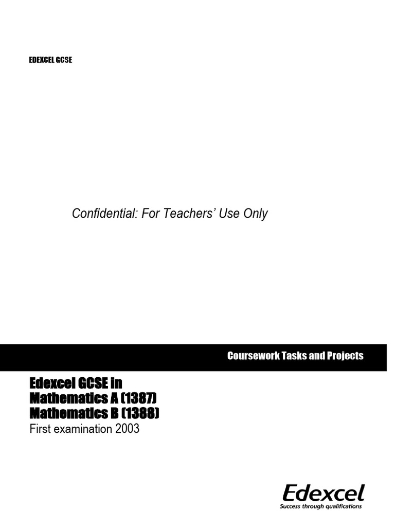 GCSE Coursework Tasks | PDF | Mathematics | Area