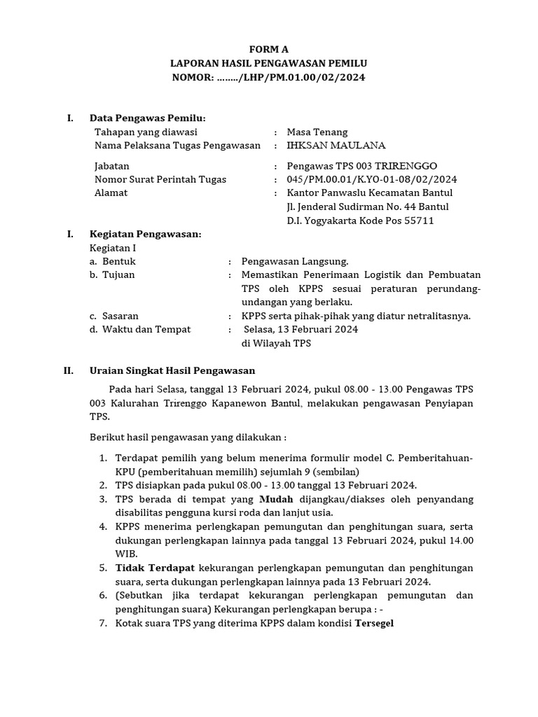 Log Tps (Repaired) | PDF