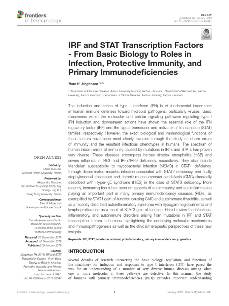 Fimmu 09 03047 | PDF | Interferon | Interferon Gamma