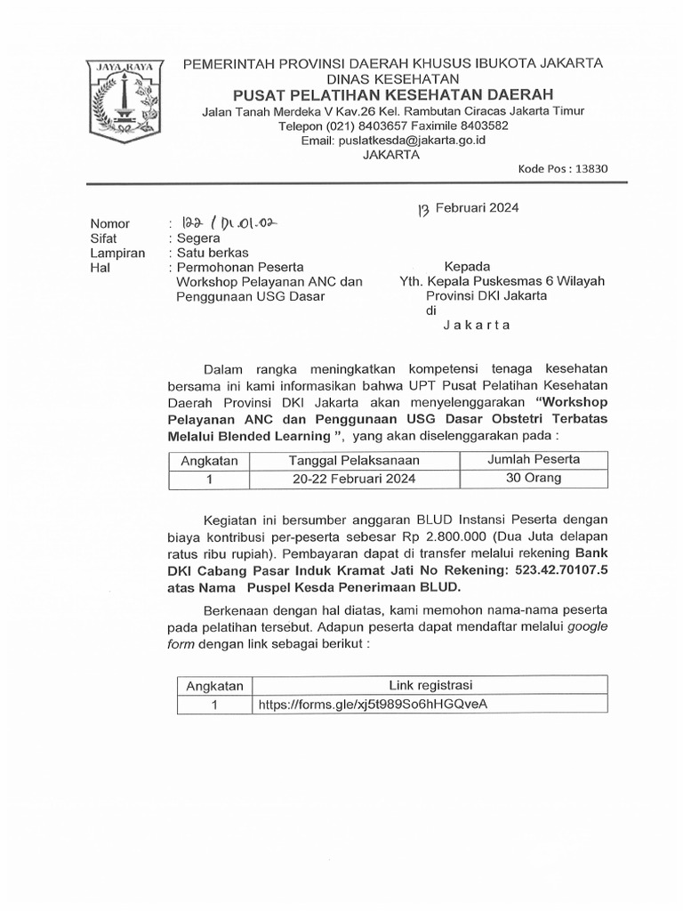 Undangan WS ANC Dan USG | PDF