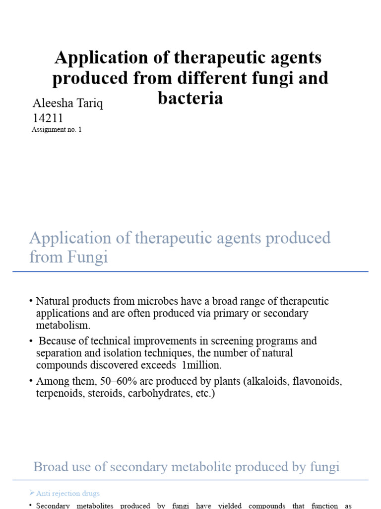Therapeutic Applications of Fungi and Bacteria | PDF | Drug Metabolism ...