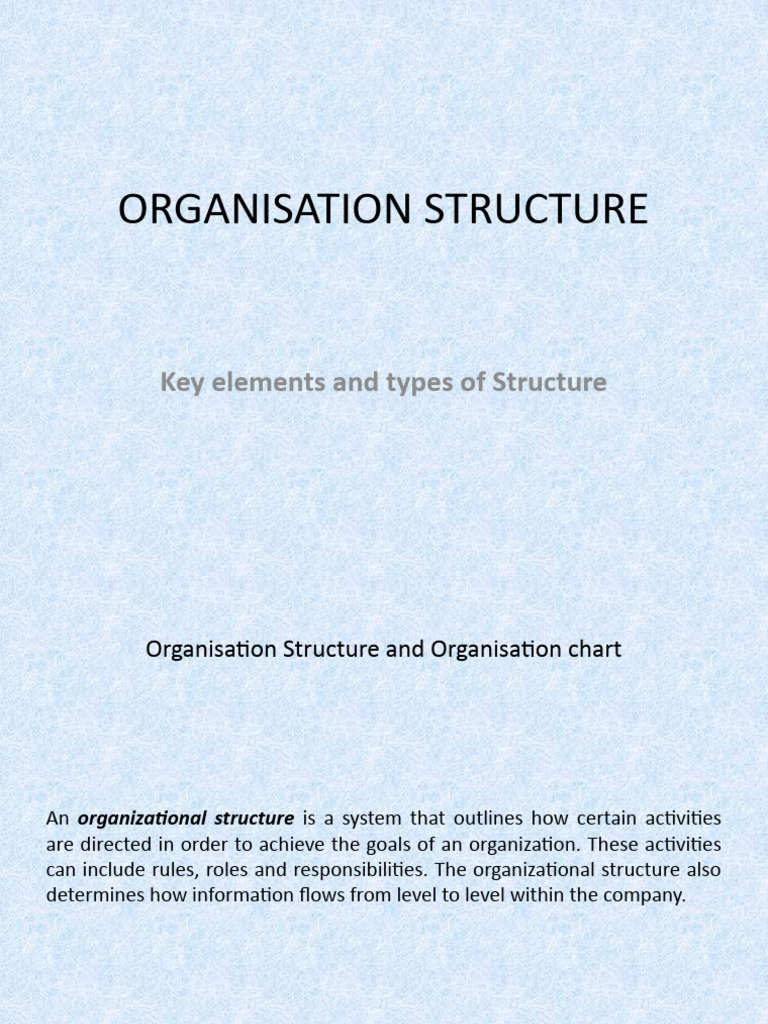 Organisation Structure | PDF | Organizational Structure | Business