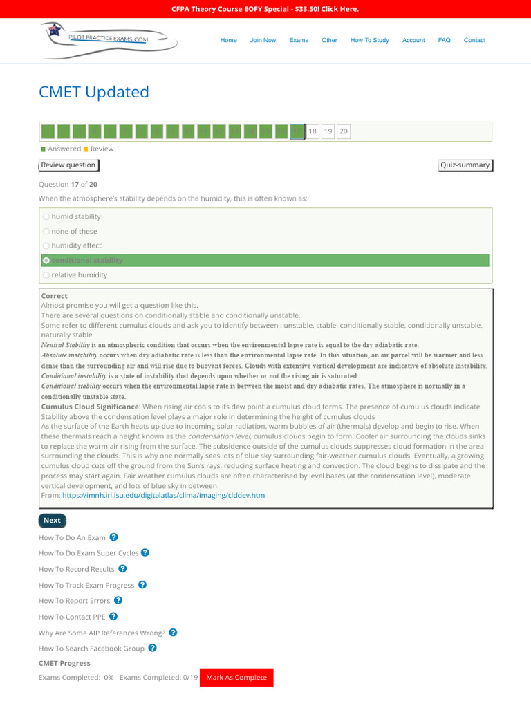 CMET Updated Pilot Practice Exams RA-Aus RPL PPL CPL IREX ATPL 2 | PDF | Cloud | Humidity