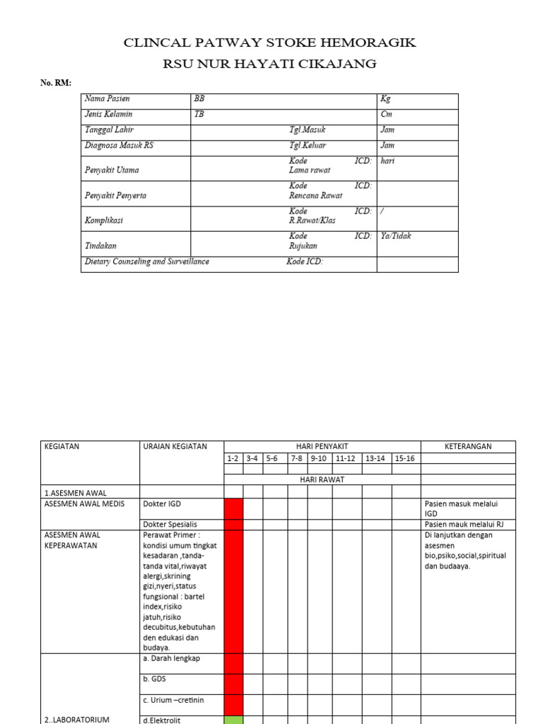 Clincal Patway Stoke Hemoragik | PDF