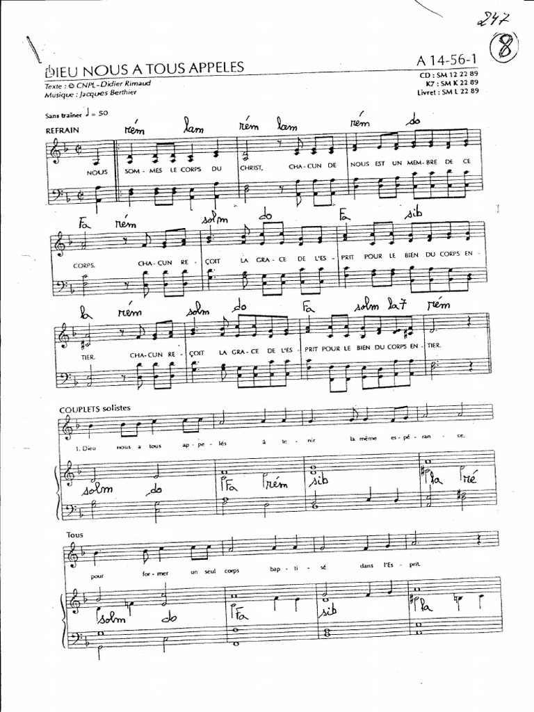 Dieu Nous A Tous Appelés | PDF