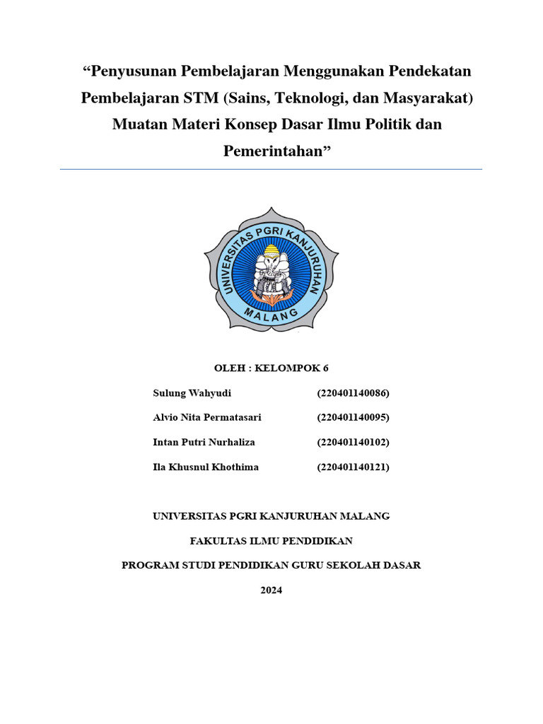 Penyusunan Pembelajaran Menggunakan Pendekatan Pembelajaran STM | PDF