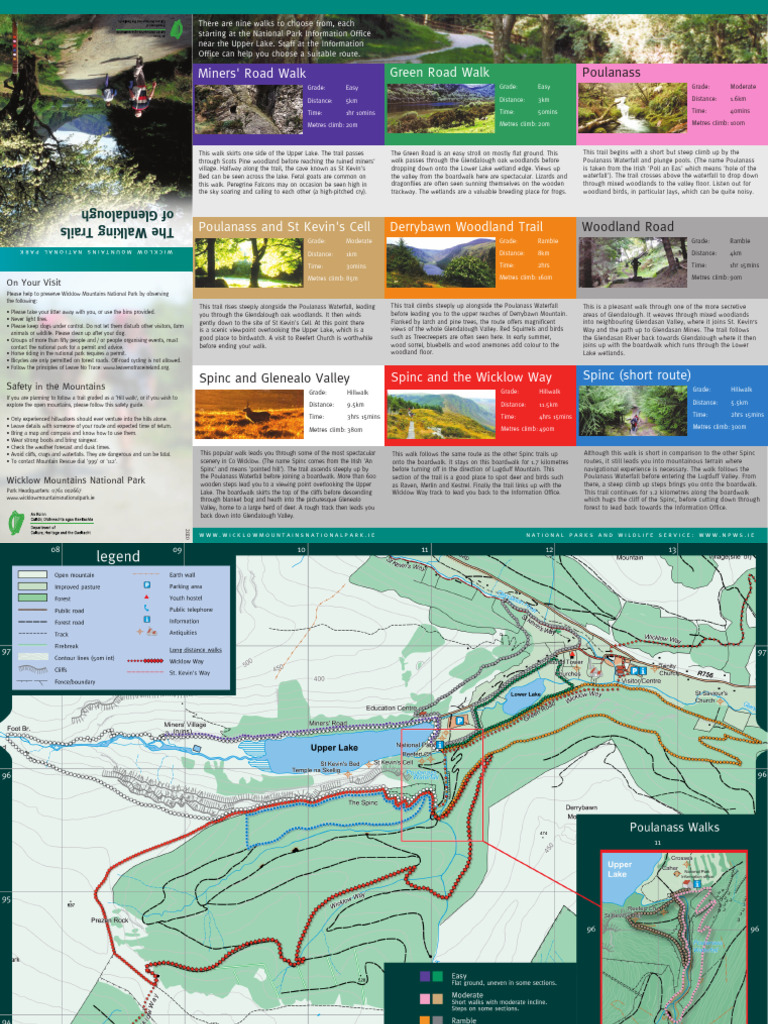 Glendalough Walking Trails A3 Front and Back | PDF