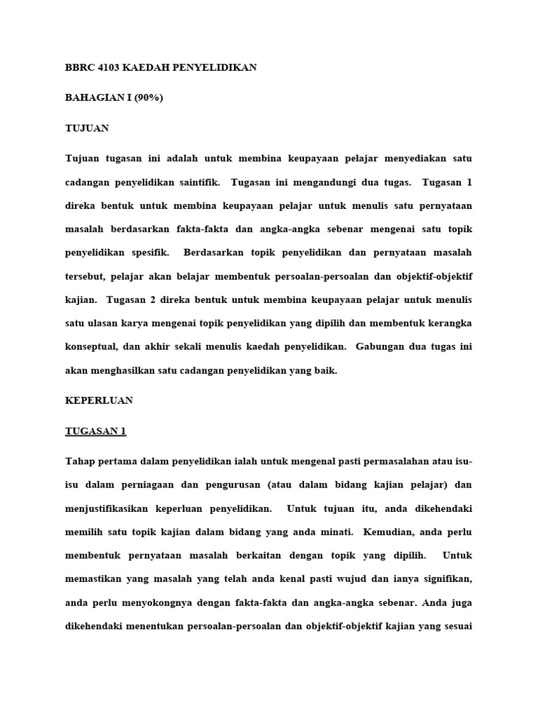 BBRC 4103 Kaedah Penyelidikan | PDF