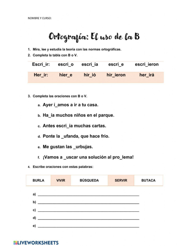 B Y V Ejercicios Pdf