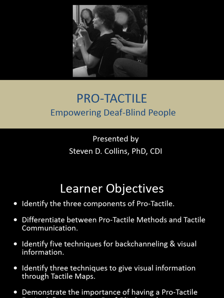Pro-Tactile Deaf-Blind People Black-1-1 Steven Collins | PDF ...