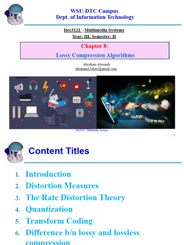 Lossy Compression Algorithms Explained | PDF | Data Compression ...