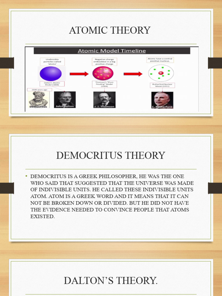Atomic Theory | PDF