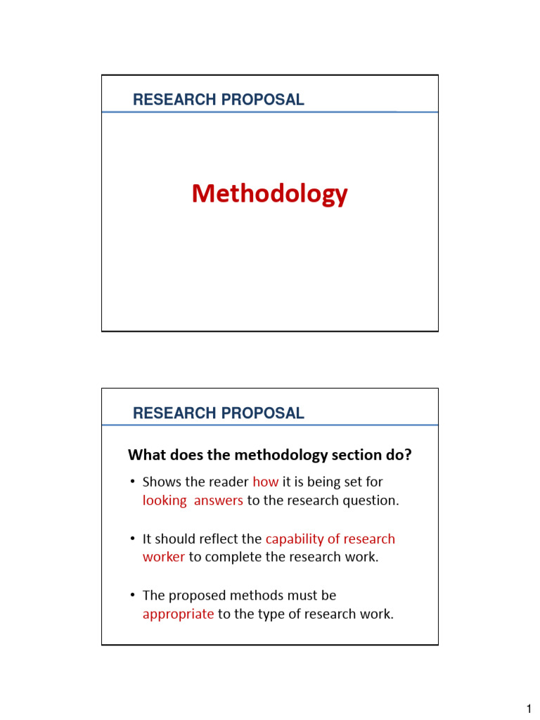 Research Proposal Methodology Guide | PDF | Methodology | Statistics