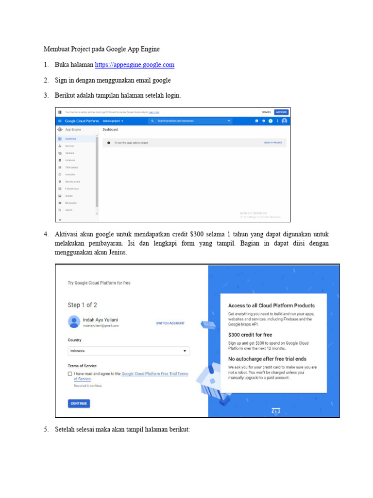 Membuat Project Pada Google App Engine Tutorial | PDF
