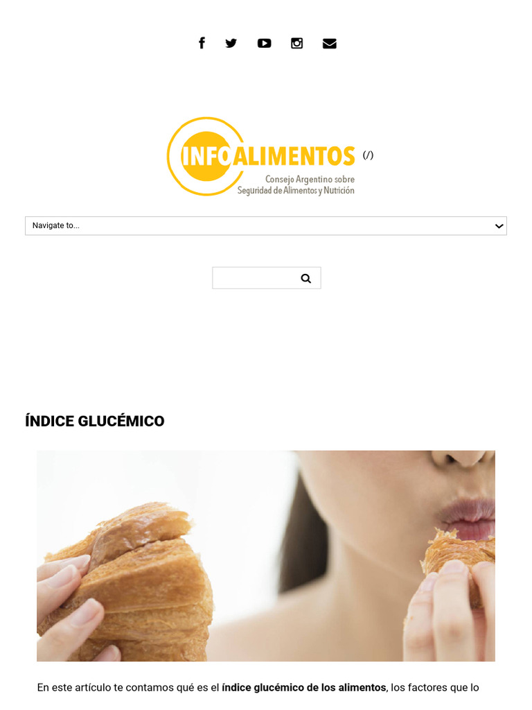 Índice Glucémico | Descargar gratis PDF | Nivel de glucosa | Carga ...