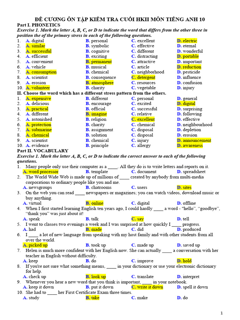 English 10 Final Exam Review Guide | PDF | Landfill | Pollution