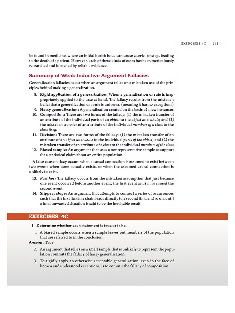 4C Logic | PDF | Fallacy | Argument