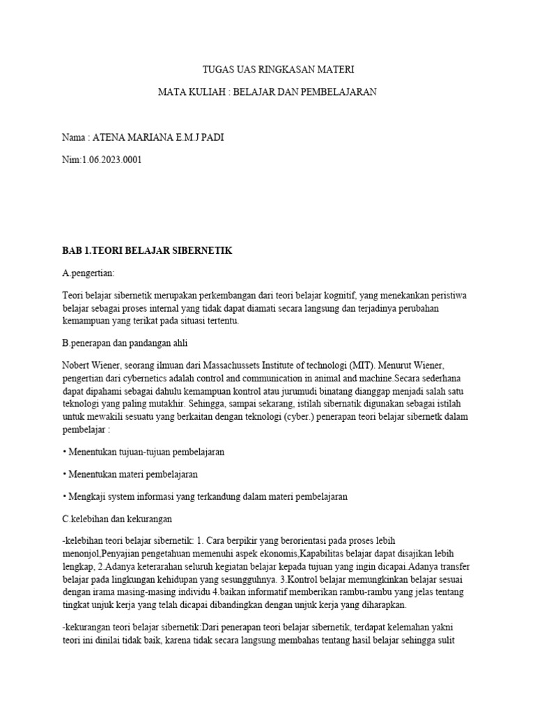 Ringkasan Atena | PDF | Sains & Matematika