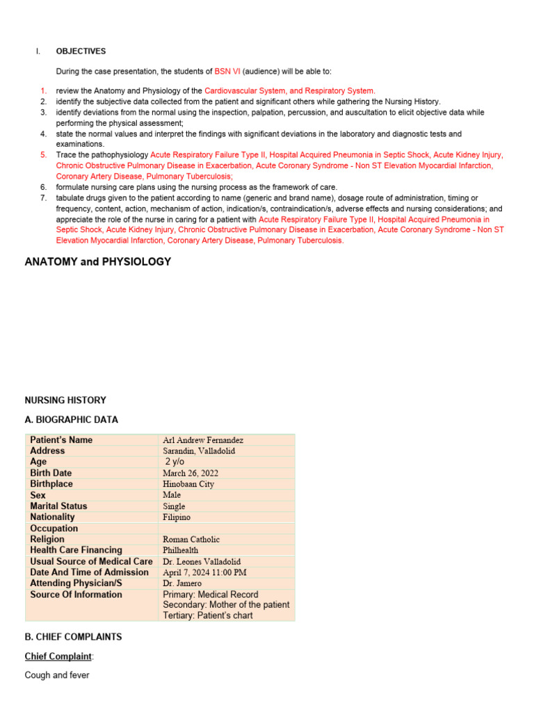 Case Pres Sample Format for Students 1 | Download Free PDF | Health Care | Physical Examination