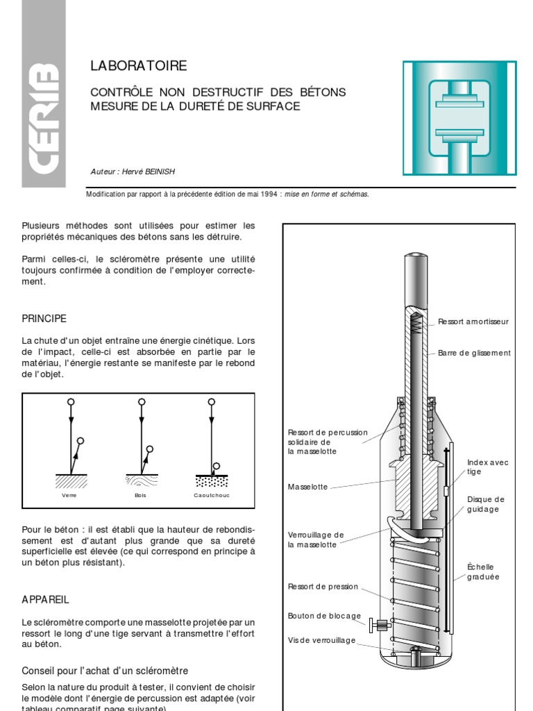 Utilisation du scléromètre pour béton | PDF | Matériaux | Science