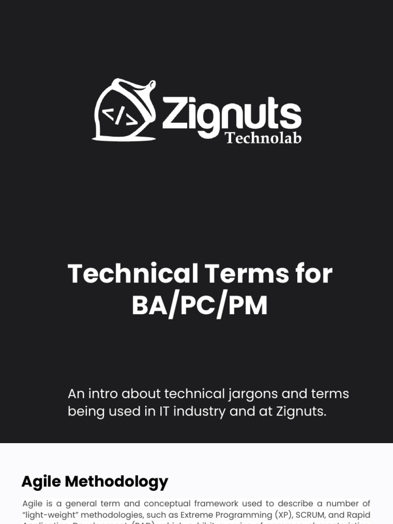 Technical Terminologies | PDF | Agile Software Development | World Wide Web Technical Terminologies | PDF | Agile Software Development | World Wide Web