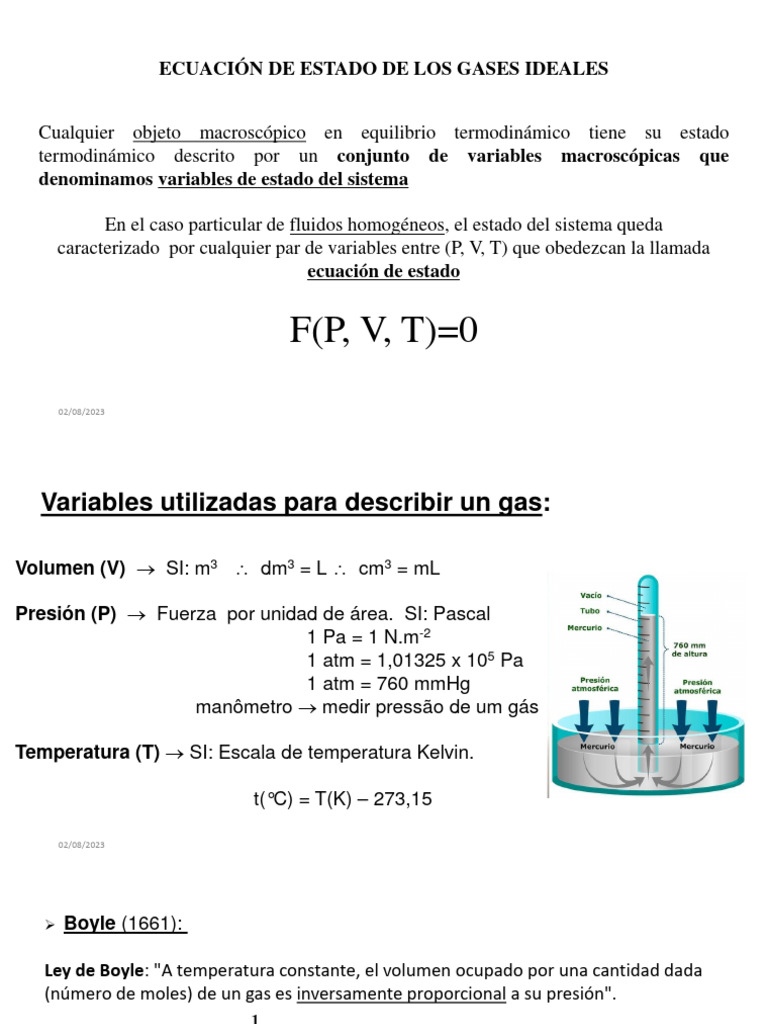 2. Clase 2. Termodinámica - gases (1) | Descargar gratis PDF | Gases | Temperatura