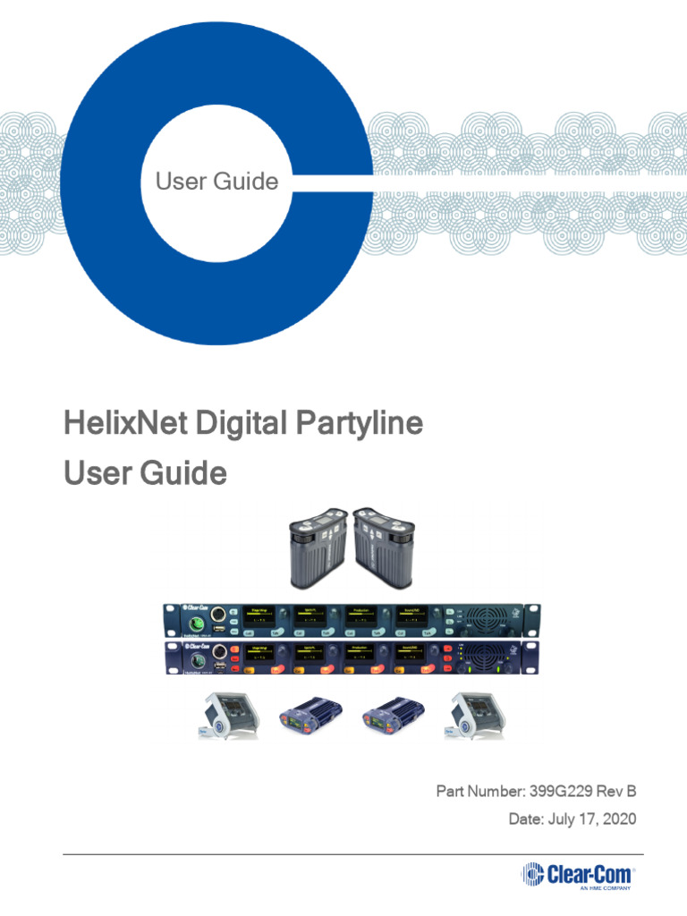 HelixNet Partyline UserGuide-399G229B | PDF | Network Topology | Menu ...