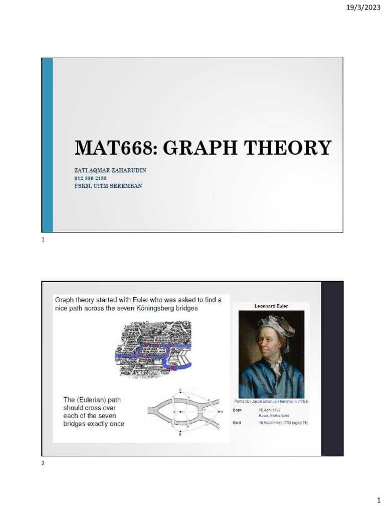 Chapter 1 - MAT668 - Students Handout | PDF | Graph Theory ...