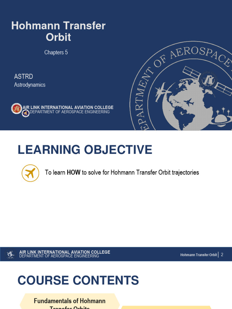 Chapter 5 Hohmann Transfer Orbit | PDF | Orbit | Apsis