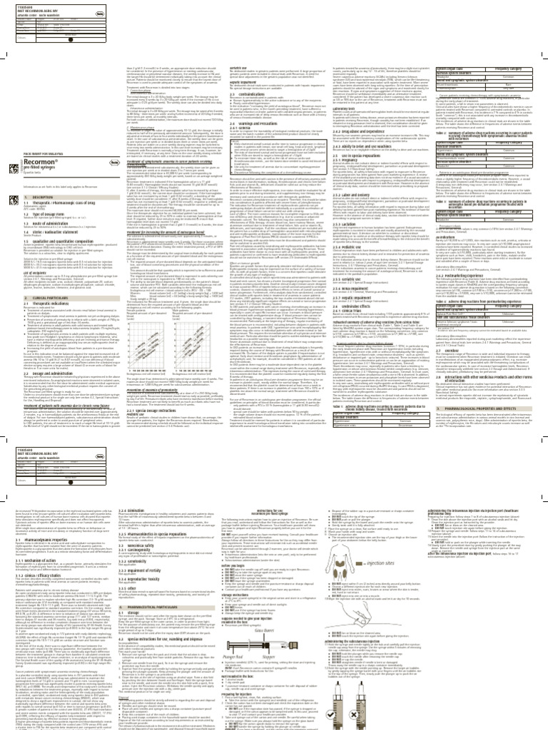 recormon_cds7 | PDF | Anemia | Dose (Biochemistry)