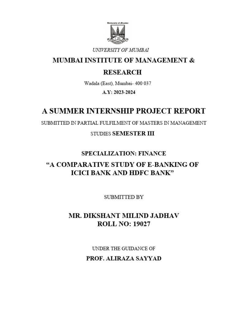 Dikshant Jadhav - Black Book MMS Final | PDF | Debit Card | Online Banking