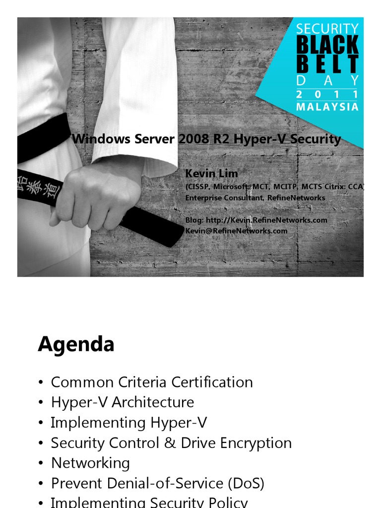 Hyper-V Security by Kevin Lim | PDF | Hyper V | Microsoft Windows