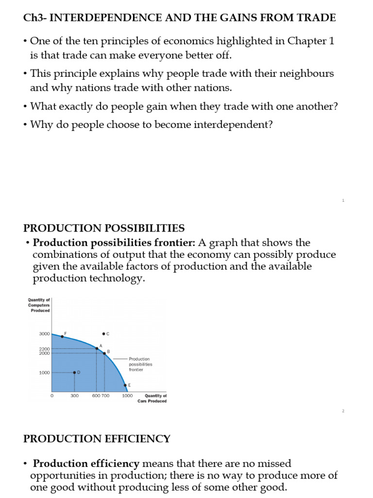 103 ch3 | PDF | Comparative Advantage | Economies