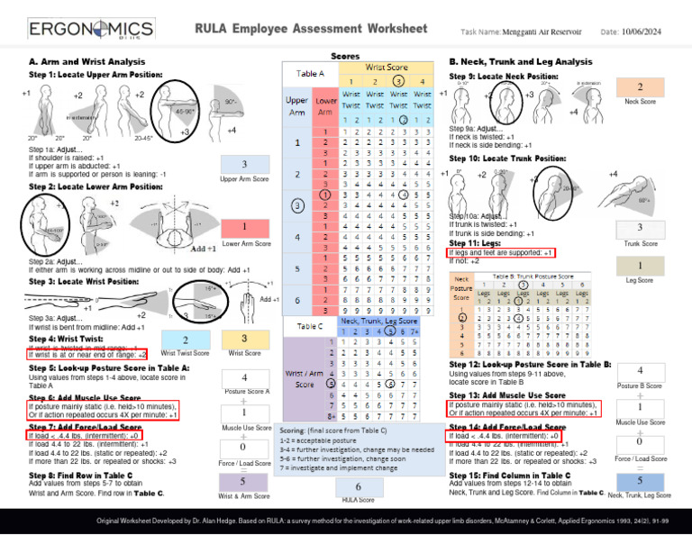 Rula 2 Kegiatan | PDF | Arm | Anatomical Terms Of Motion