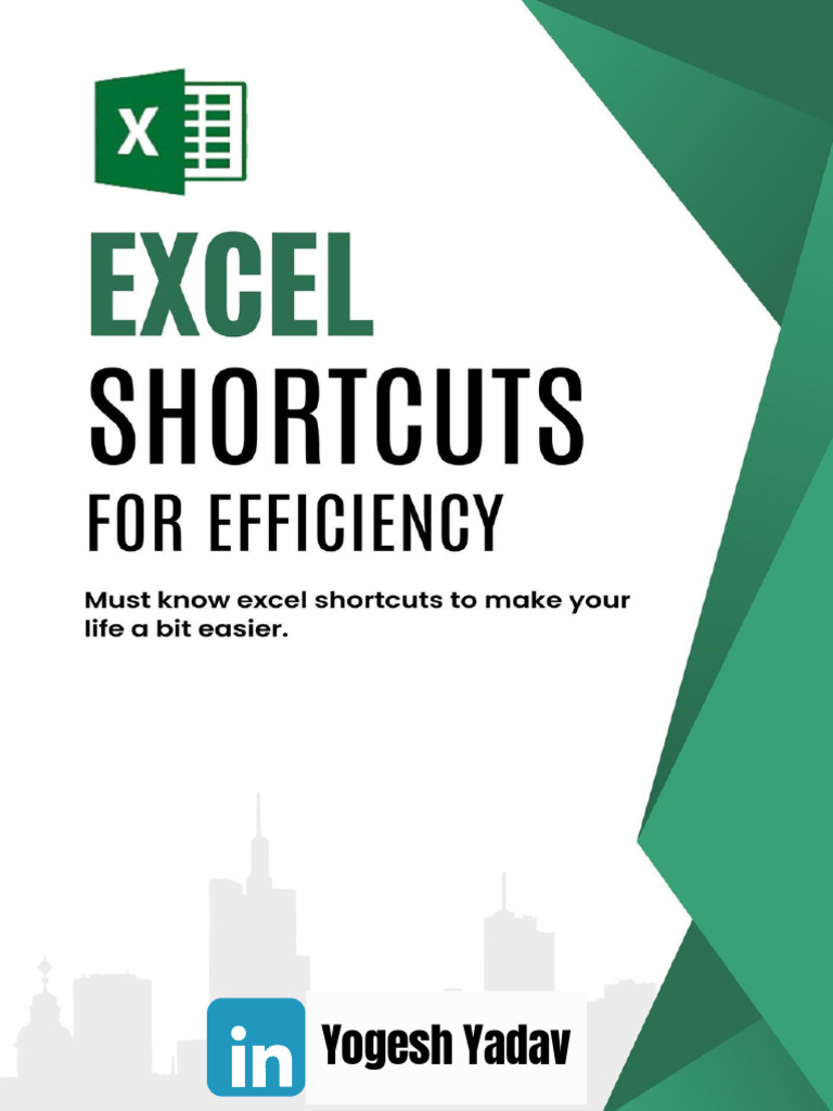 Excel Shortcuts For Efficiency | PDF | Data Management | Computing