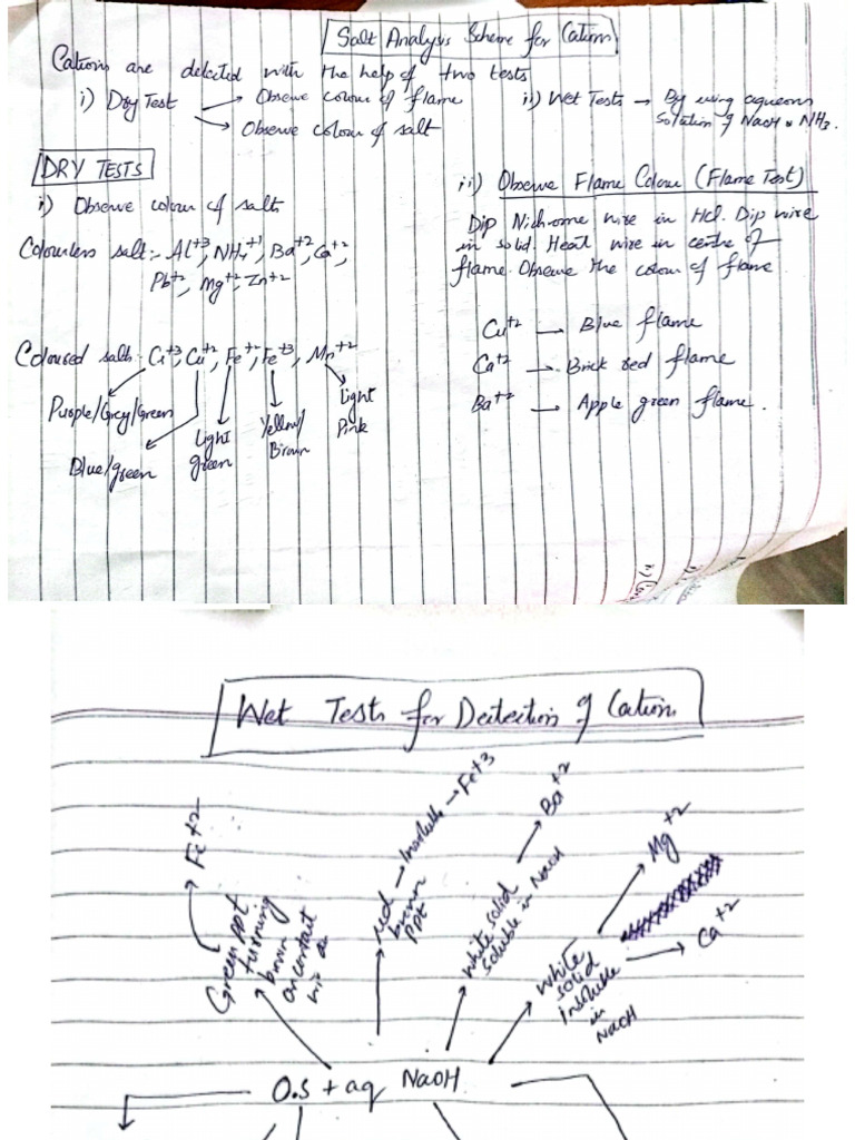 Salt Analysis Scheme | PDF