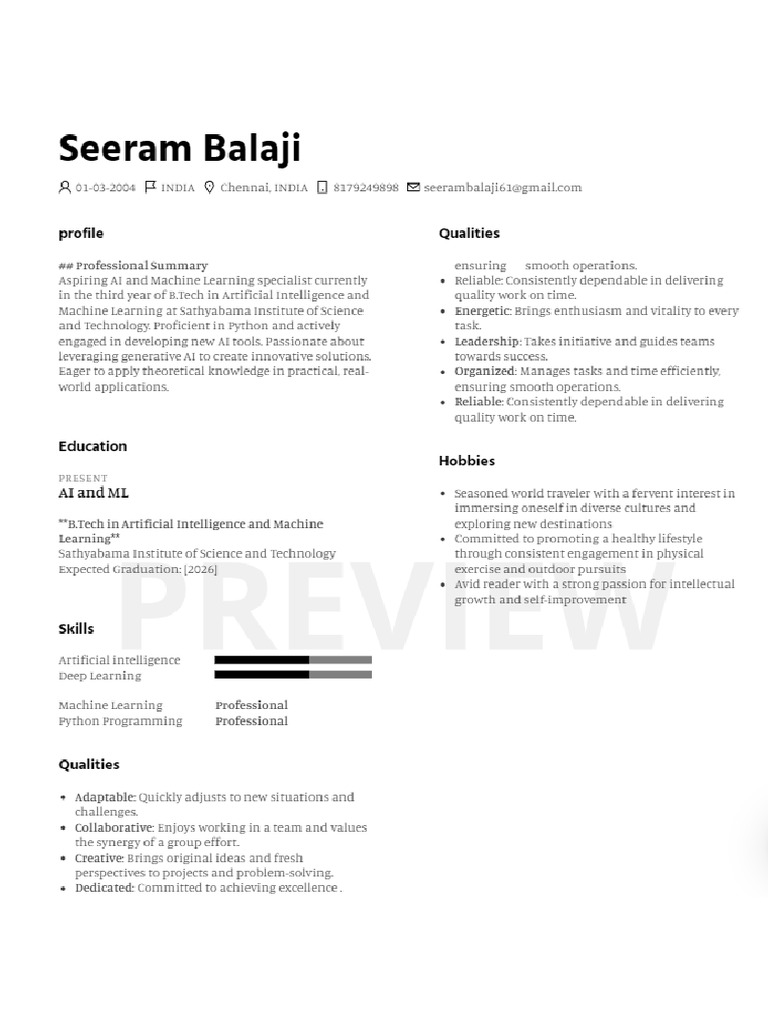 Balaji Resume | PDF